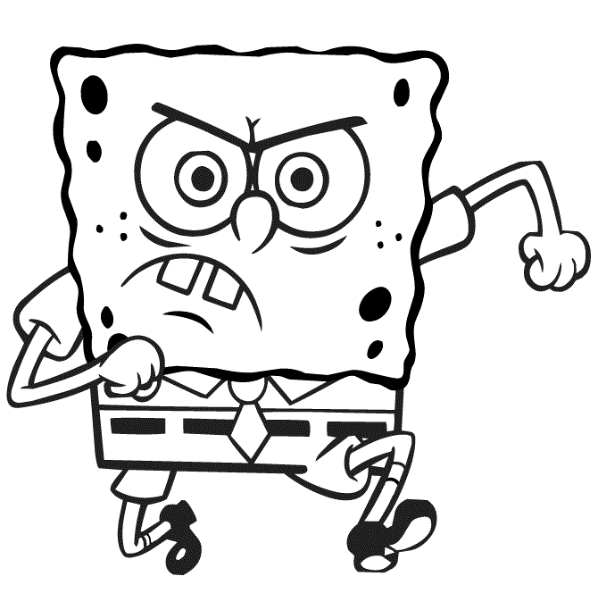Angry Spongebob Boyama Sayfası – Boyama Online