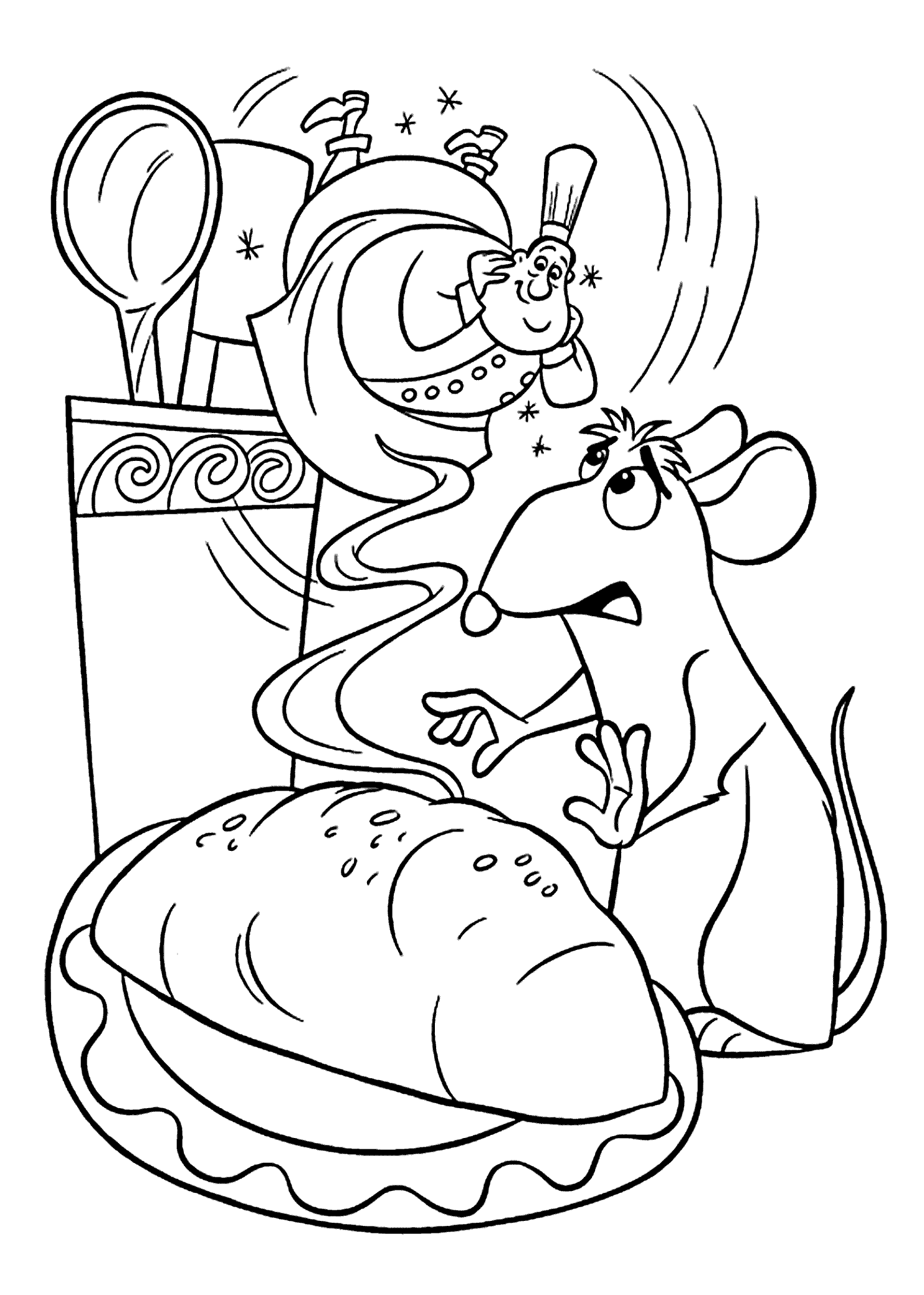 Remy Stealling Some Food Boyama Sayfası – Boyama Online