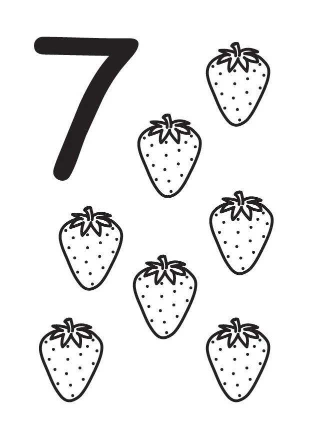 7 Rakamı (Yedi) Boyama Sayfaları – Boyama Online