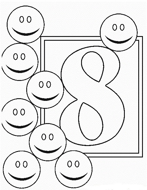 8 Rakamı (Sekiz) Boyama Sayfaları – Boyama Online