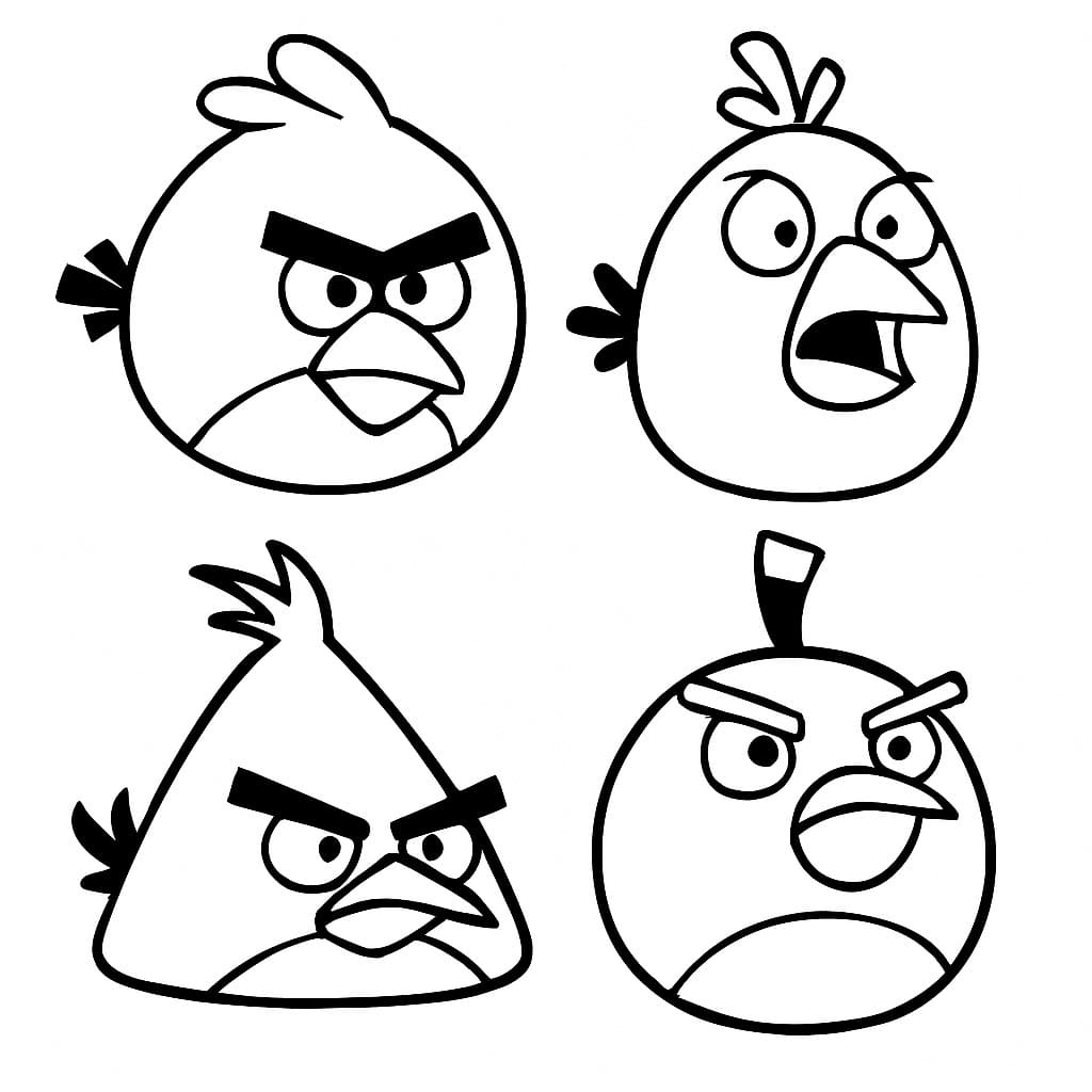 Angry Birds çocuklar için ücretsiz Boyama Sayfası – Boyama Online