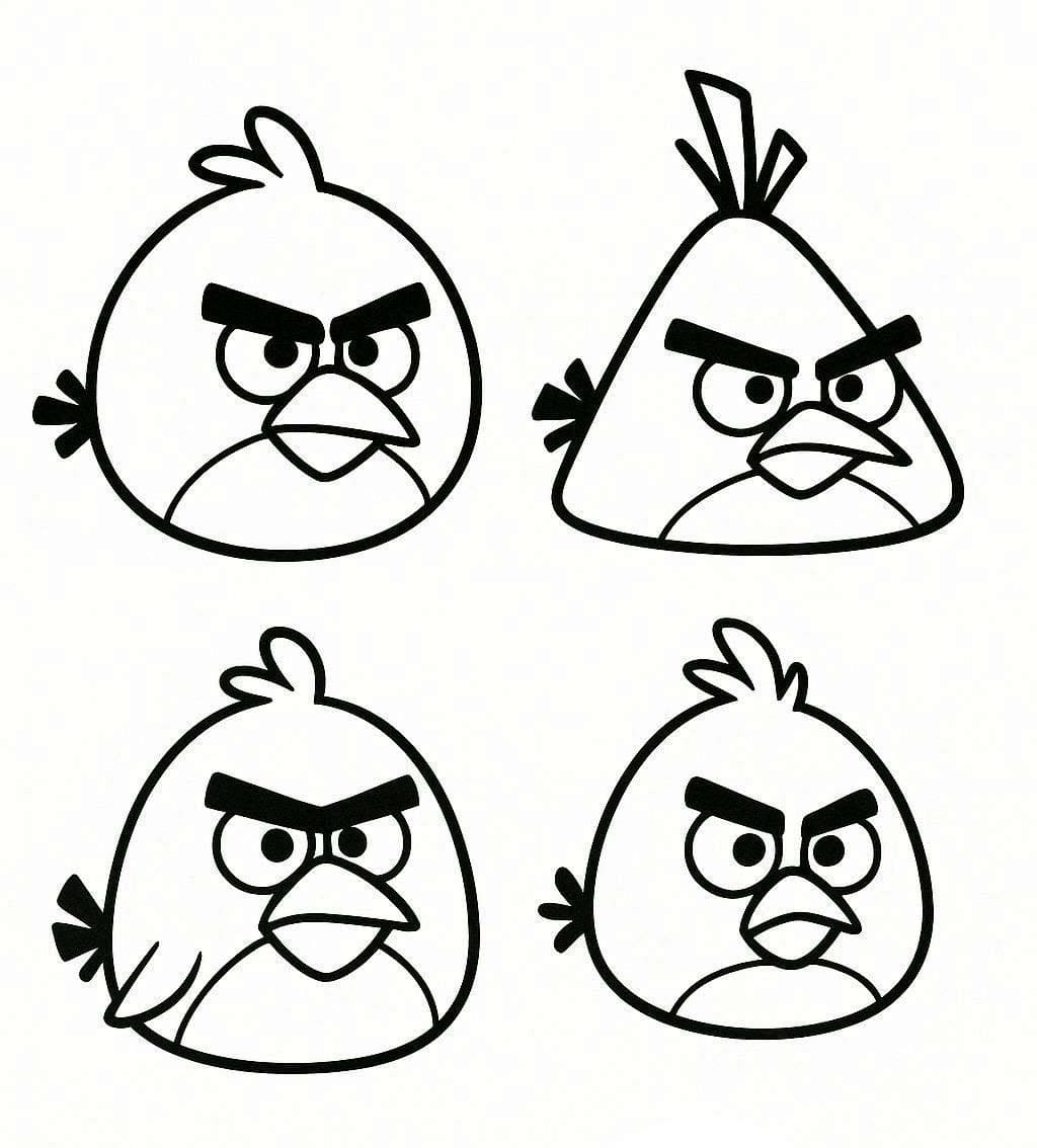 Angry Birds çocuklar için yazdırılabilir Boyama Sayfası – Boyama Online