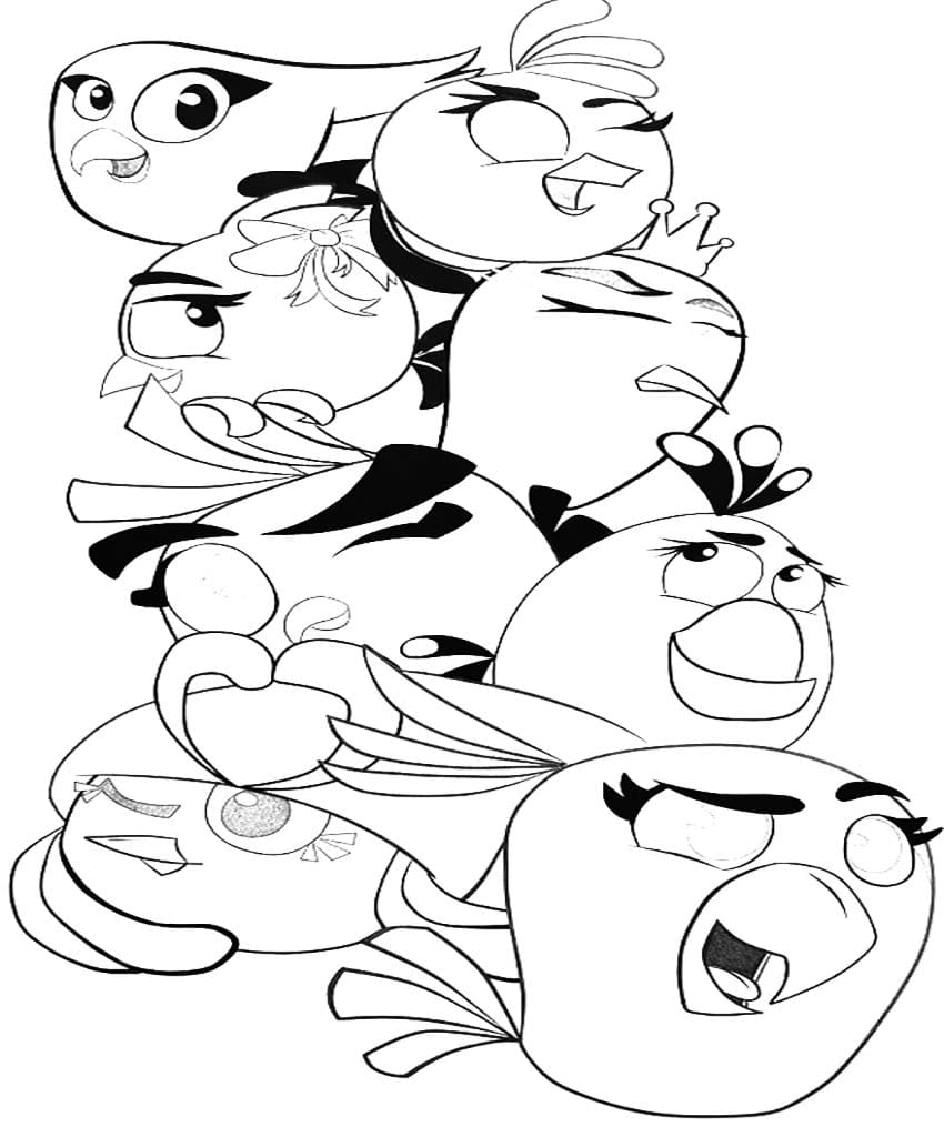 Çizmek Angry Birds temel Boyama Sayfası – Boyama Online
