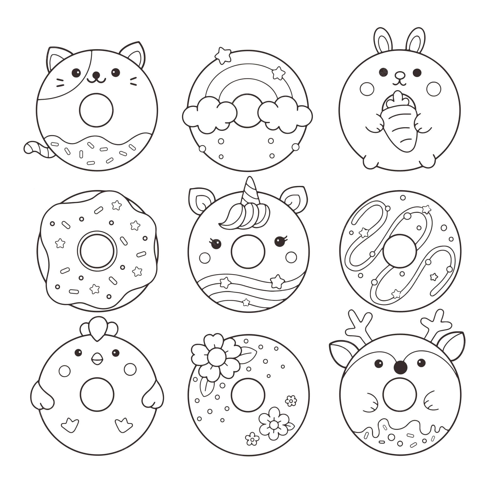 Donut Boyama Sayfalar Boyama Online Donut Boyama Sayfalar Boyama Online