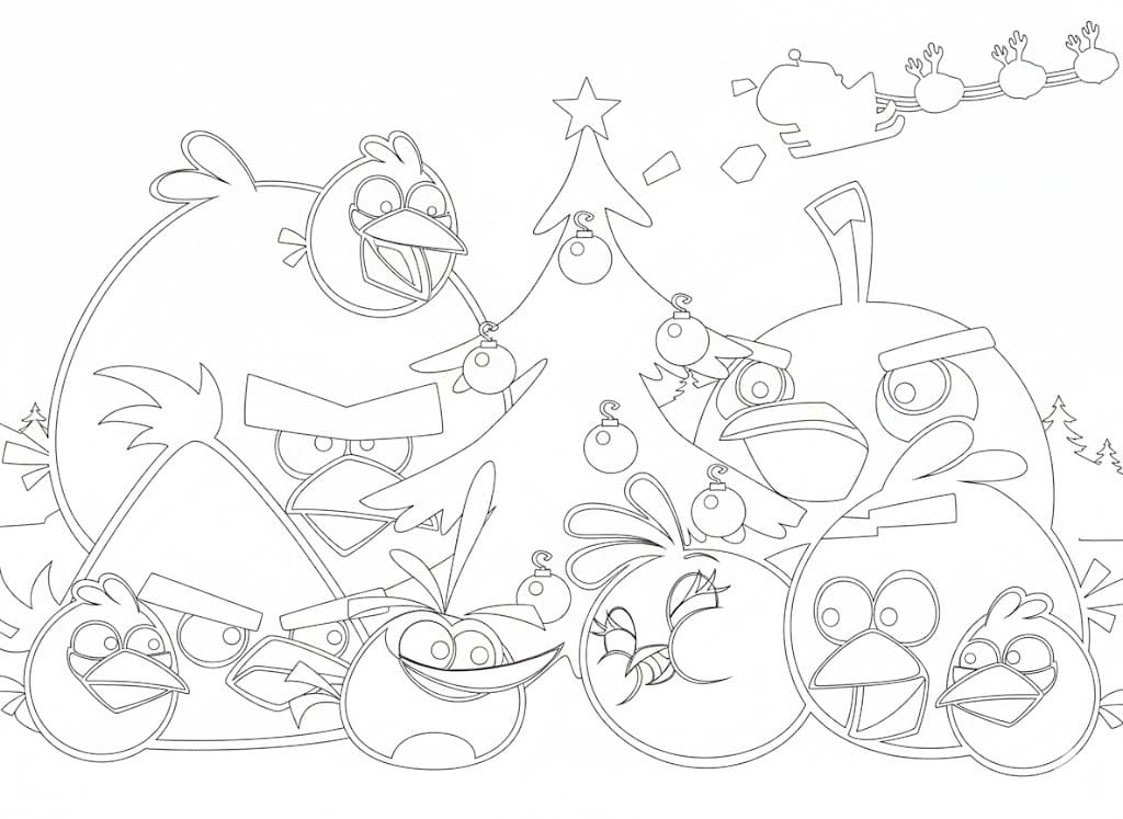 Görüntü Angry Birds temel Boyama Sayfası – Boyama Online