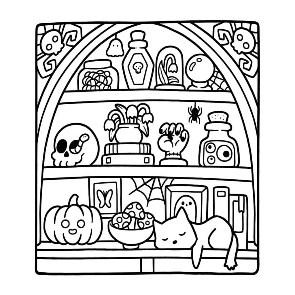 Spooky Cutie Boyama Sayfaları – Boyama Online