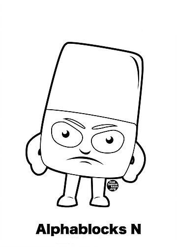 Alphablocks H Boyama Sayfası – Boyama Online