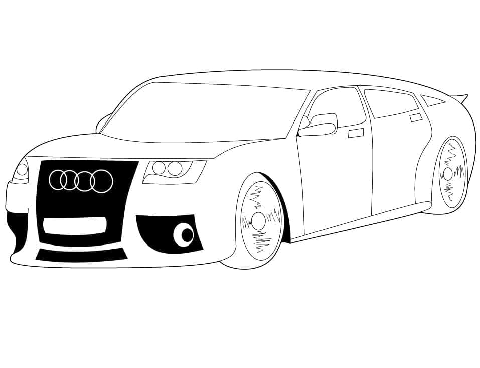 Audi A4 Para Colorear Audi A4 Car Coloring Page Download, Print Or