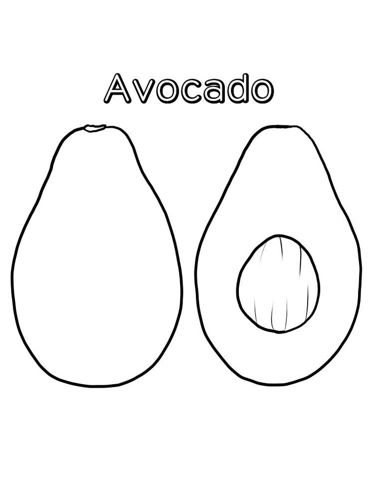 Avokado Boyama Sayfaları – Boyama Online