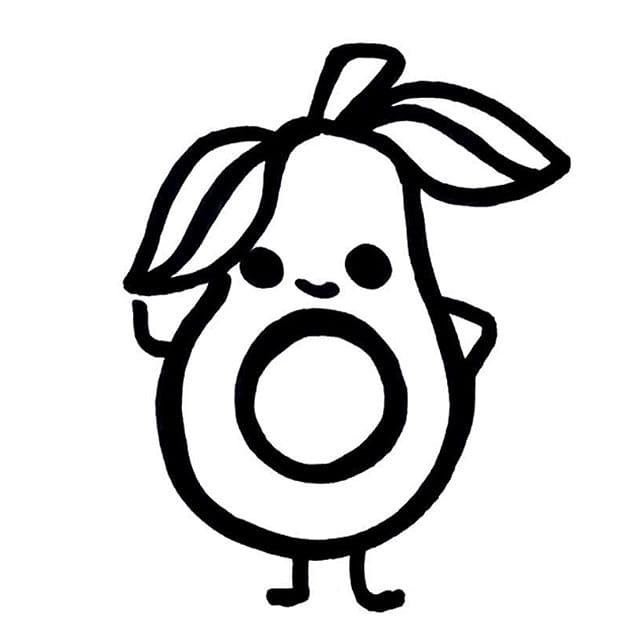 avokado 6 Boyama Sayfası – Boyama Online