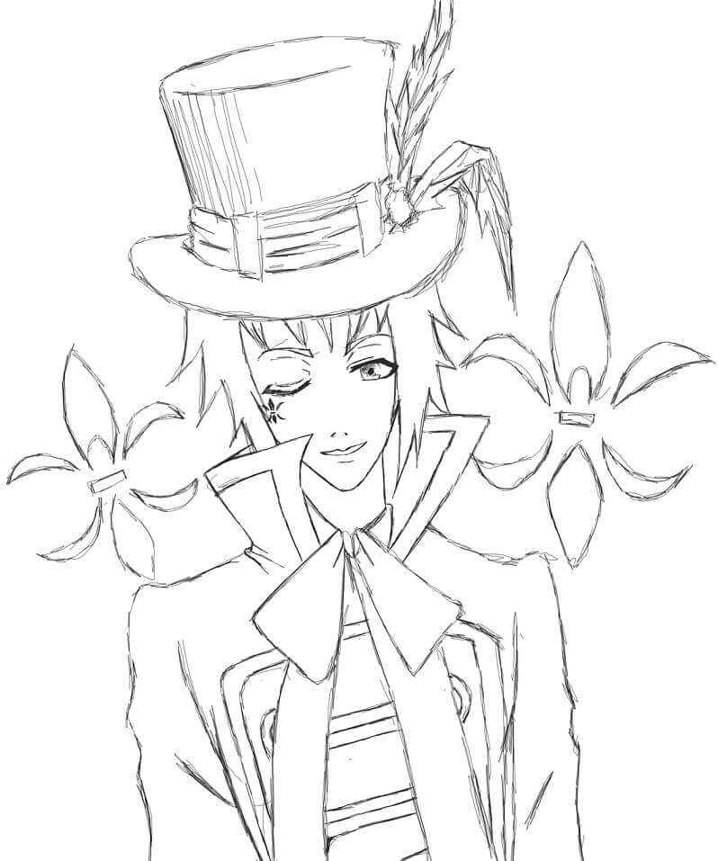 Black Butler'dan Ciel Phantomhive Ve Sebastian Michaelis Boyama Sayfası ...