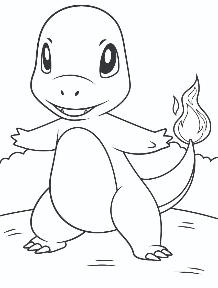 Charmander Pokemon Ücretsiz Boyama Sayfası – Boyama Online
