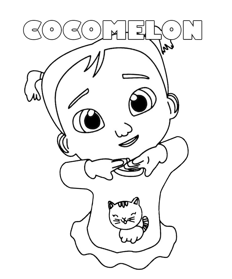 Cocomelon Cece boyama sayfası Boyama Sayfası – Boyama Online