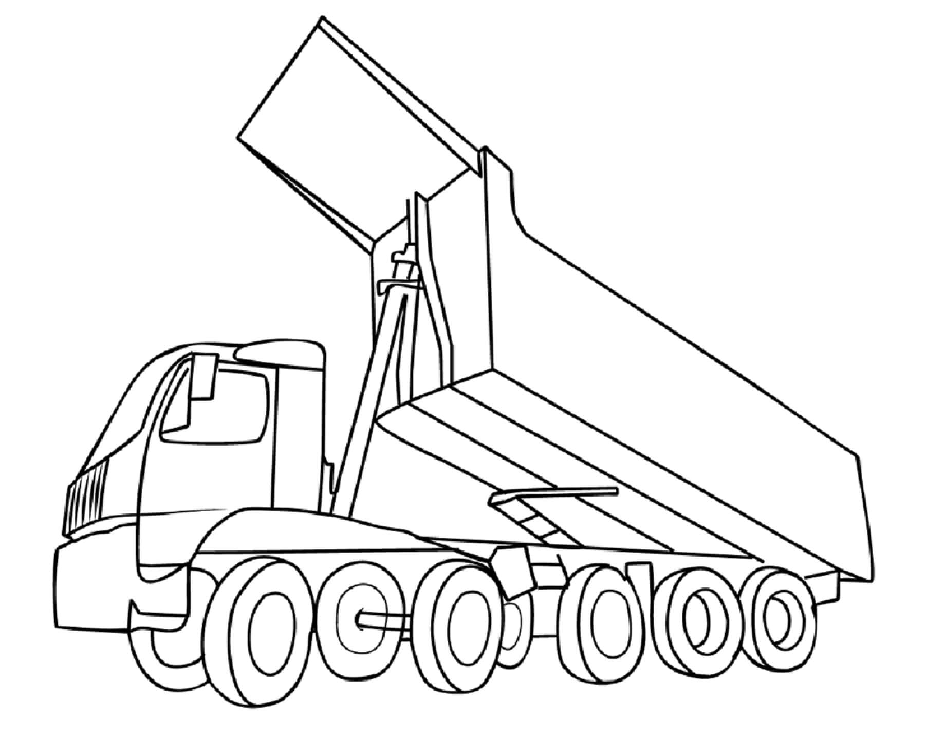 Damperli Kamyon Boyama Sayfaları – Boyama Online