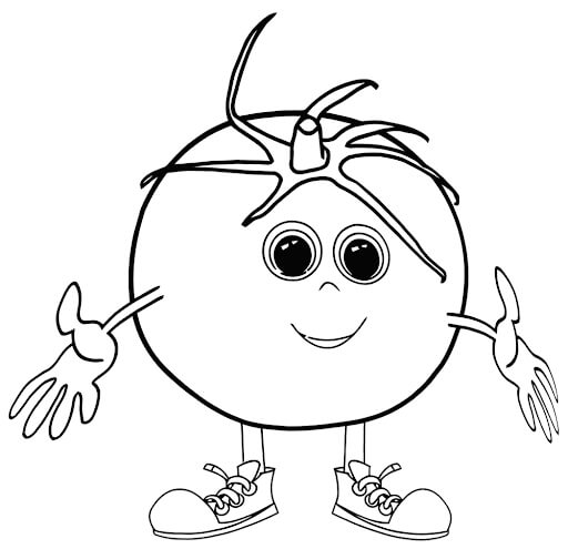 Harika Domates Boyama Sayfası – Boyama Online