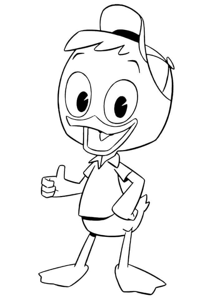 Ducktales'de Webby Vanderquack Boyama Sayfası – Boyama Online