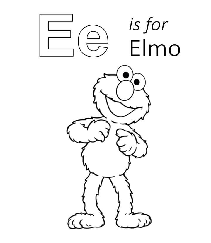 E Elmo Içindir Boyama Sayfası – Boyama Online