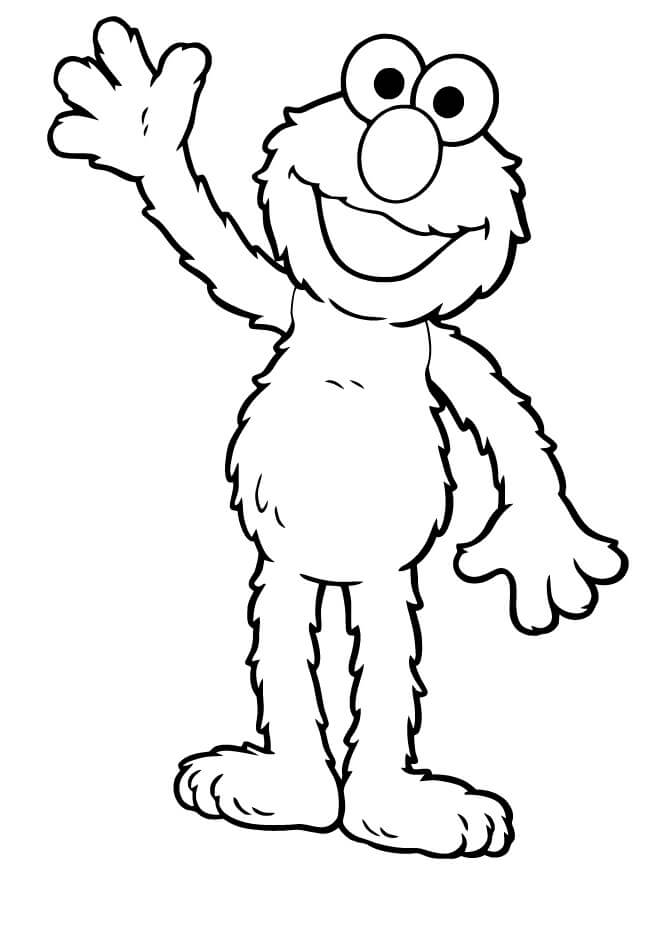 Elmo Merhaba Deyin Boyama Sayfası – Boyama Online