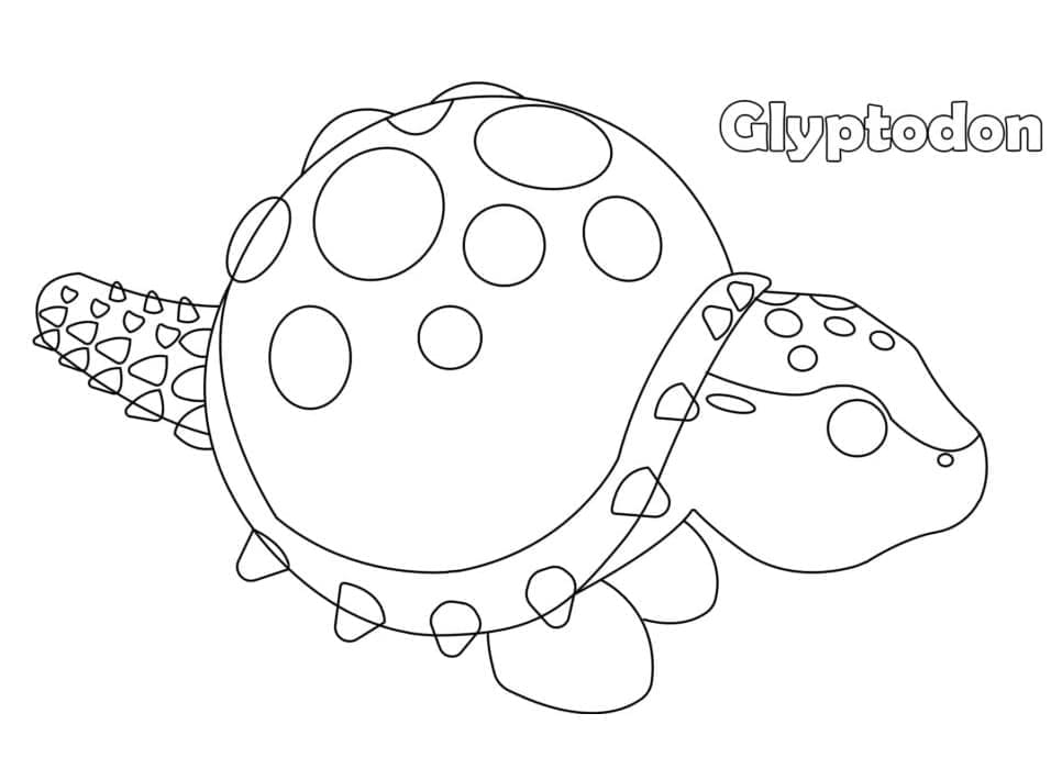 Glyptodon Adopt Me Boyama Sayfası – Boyama Online