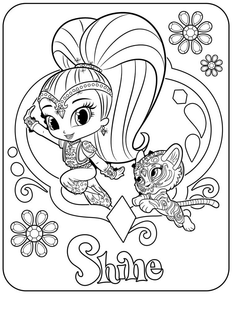 Işıltı ve Parıltı (Shimmer Ve Shine) Boyama Sayfaları – Boyama Online