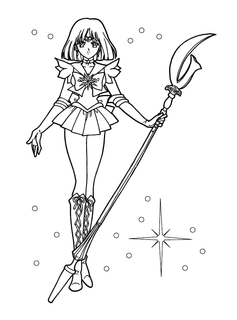 Hotaru Tomoe Sailor Saturn Boyama Sayfası – Boyama Online
