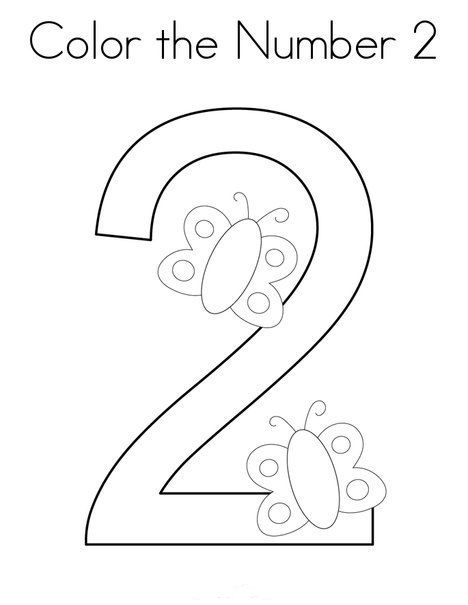 2 Rakamı (İki) Boyama Sayfaları – Boyama Online