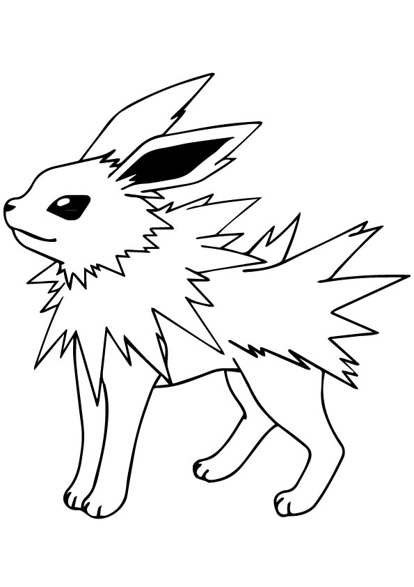 Jolteon Pokemon Boyama Sayfası – Boyama Online