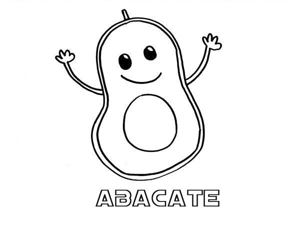 avokado 6 Boyama Sayfası – Boyama Online