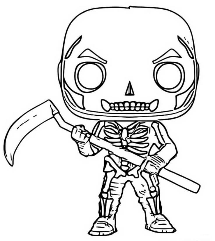 Kafatası Asker Funko Boyama Sayfası – Boyama Online