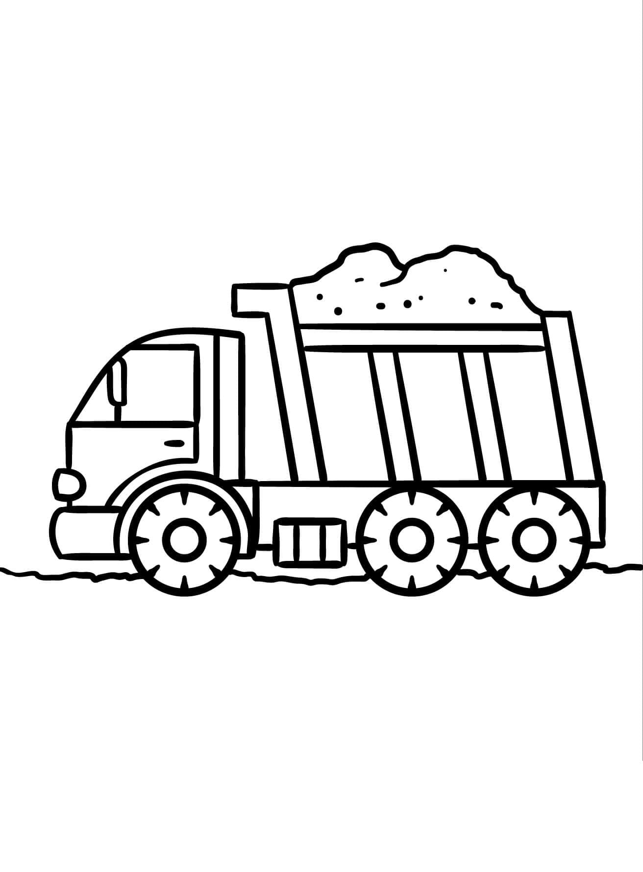 Damperli Kamyon Boyama Sayfaları – Boyama Online