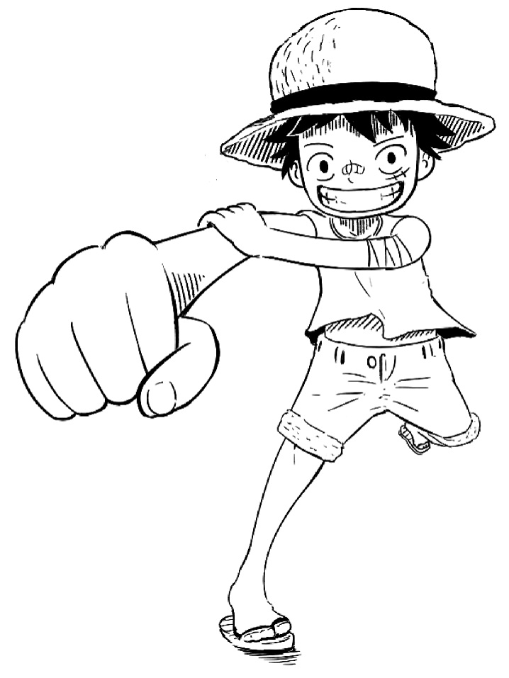 Luffy Ready to Fight Boyama Sayfası – Boyama Online