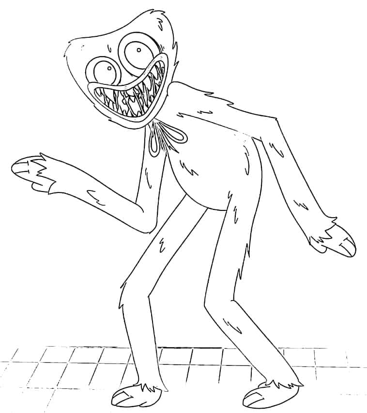 Huggy Wuggy Poppy Playtime Boyama Sayfası – Boyama Online