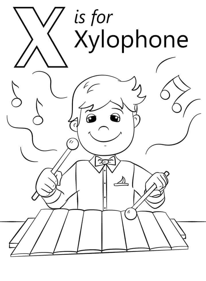 X x Harfi Boyama Sayfası – Boyama Online