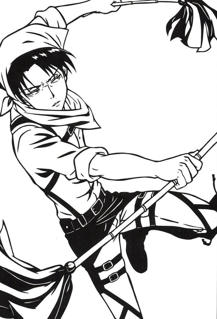 Levi Komik Boyama Sayfası – Boyama Online