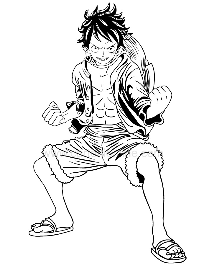 Luffy Ready to Fight Boyama Sayfası – Boyama Online