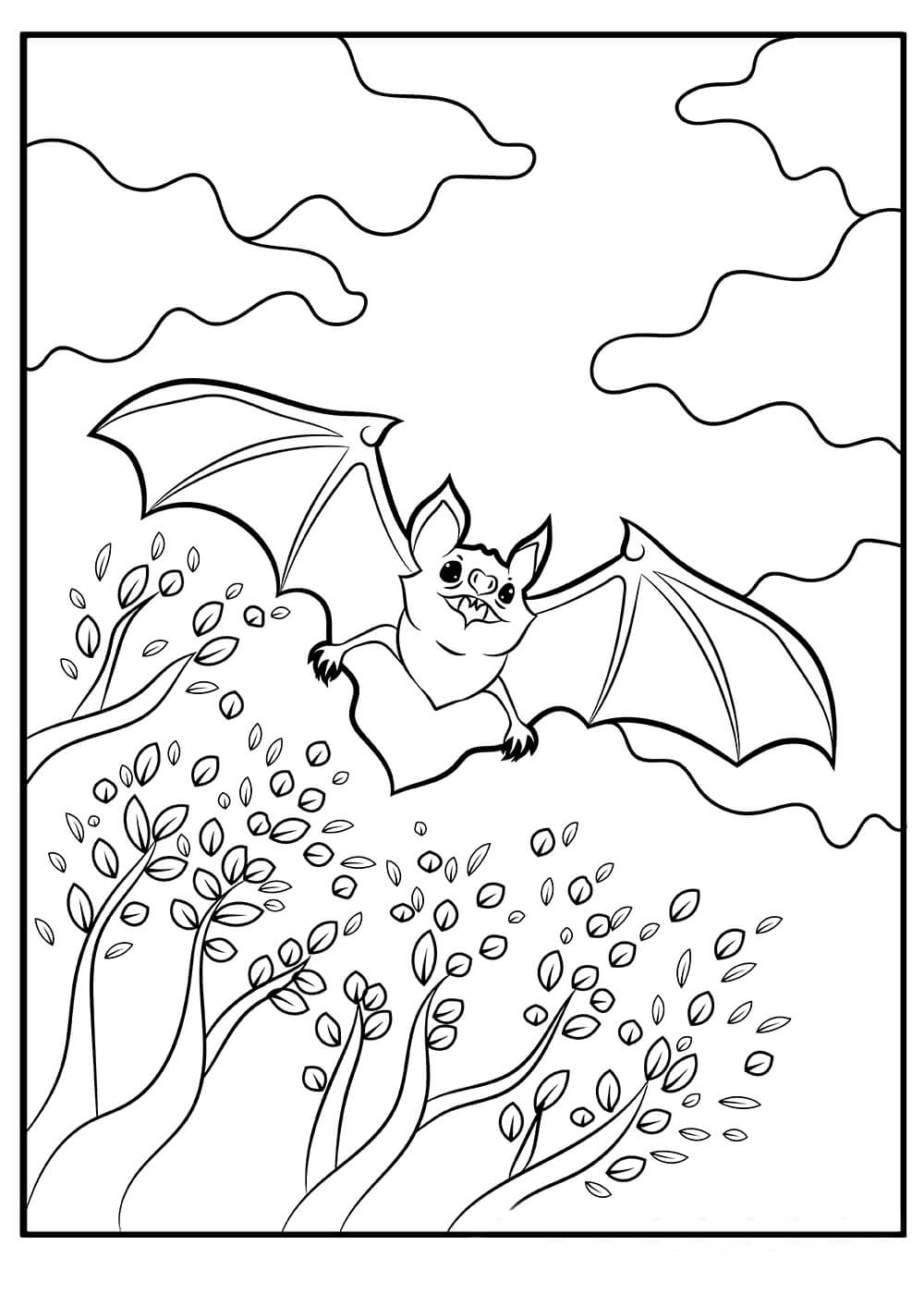 Yarasa çizimi Boyama Sayfası – Boyama Online