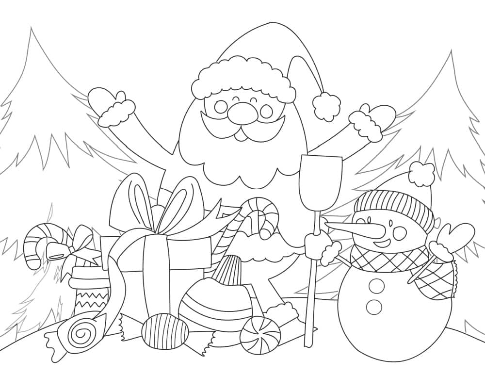 Oldukça Noel Baba Boyama Sayfası – Boyama Online