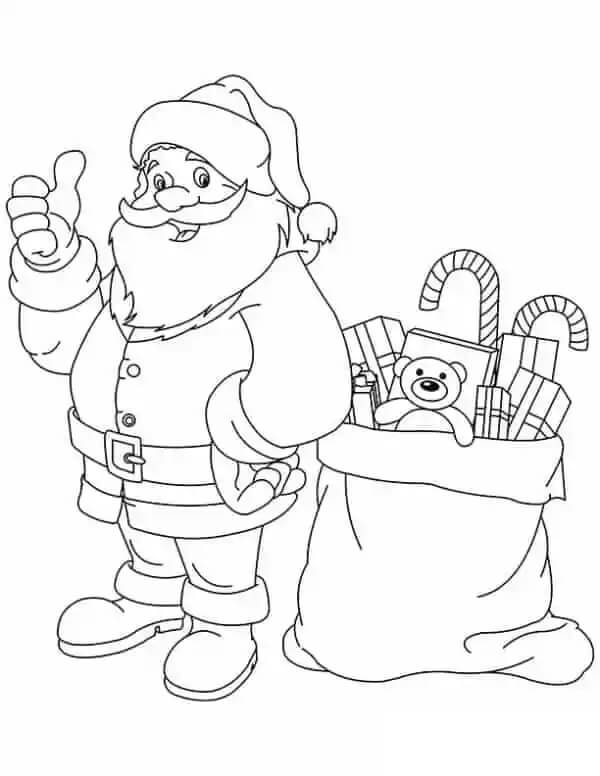 Oyuncaklarla Eğlenceli Noel Baba Boyama Sayfası – Boyama Online