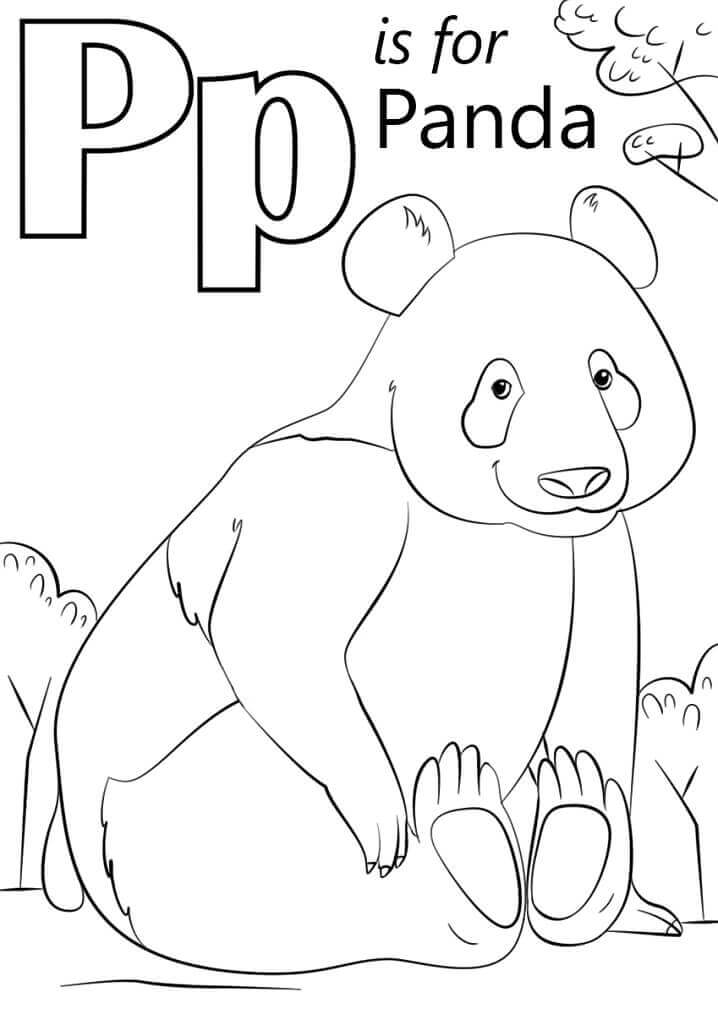 P Harfi Boyama Sayfaları – Boyama Online