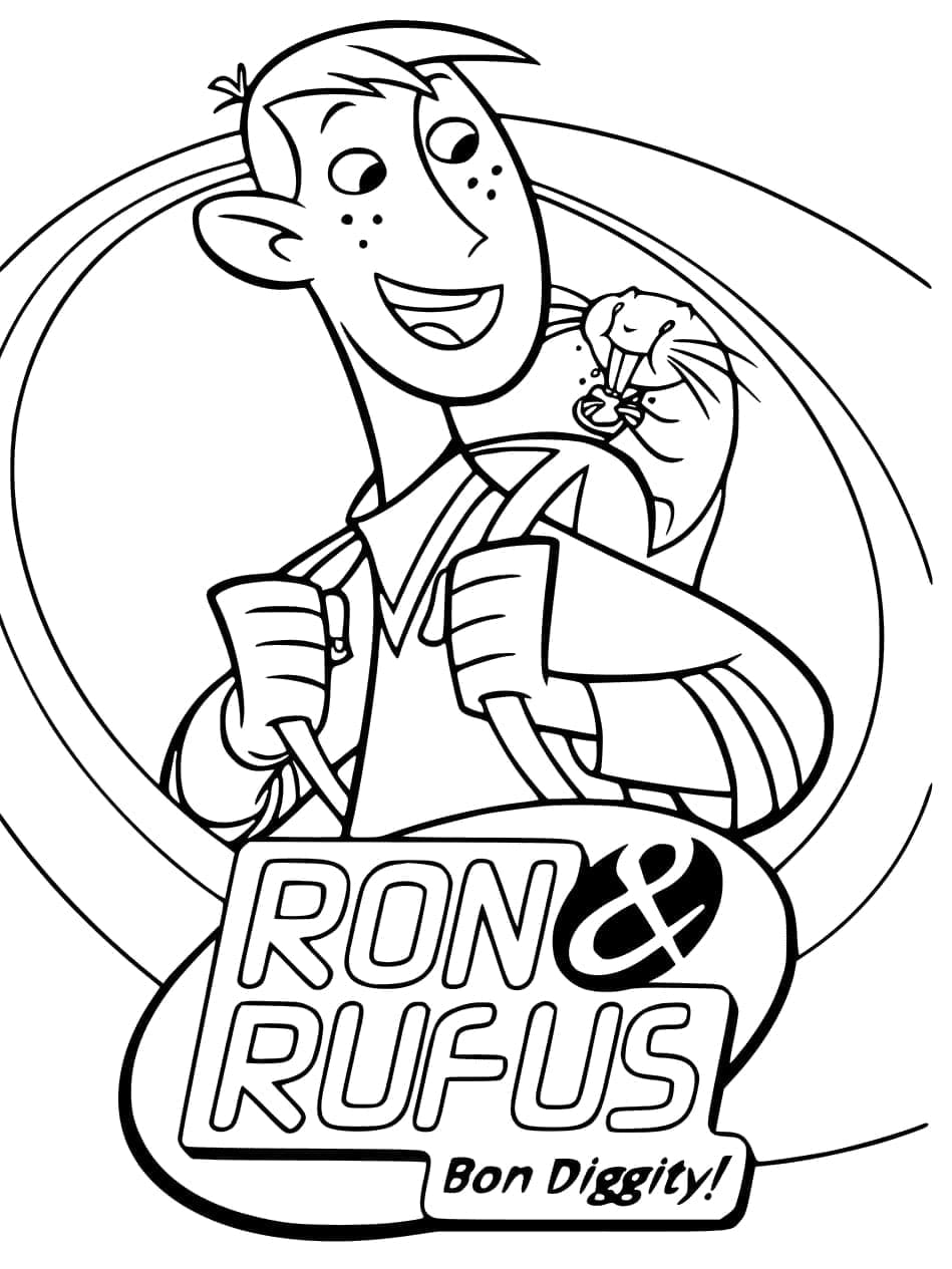 Ron Stoppable ve Rufus Boyama Sayfası – Boyama Online