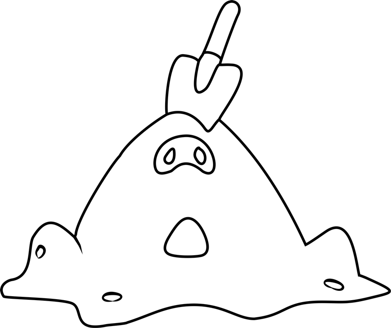 Sandygast Pokemon Boyama Sayfası – Boyama Online