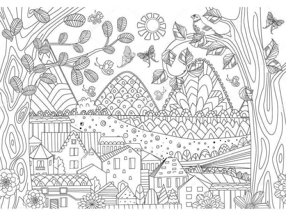 Manzara Boyama Sayfaları – Boyama Online