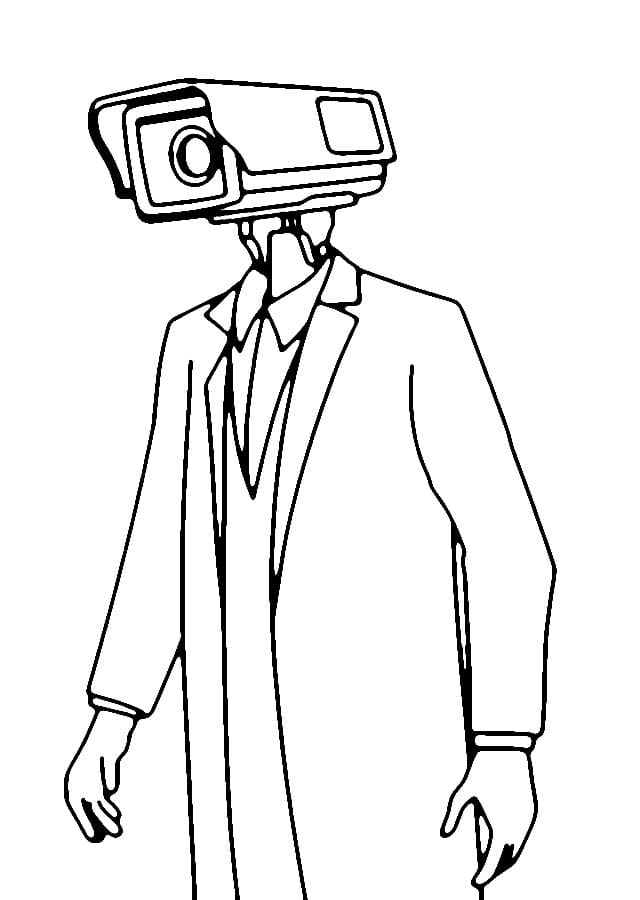 Skibidi Tuvalet Titan Kameraman Boyama Sayfası – Boyama Online