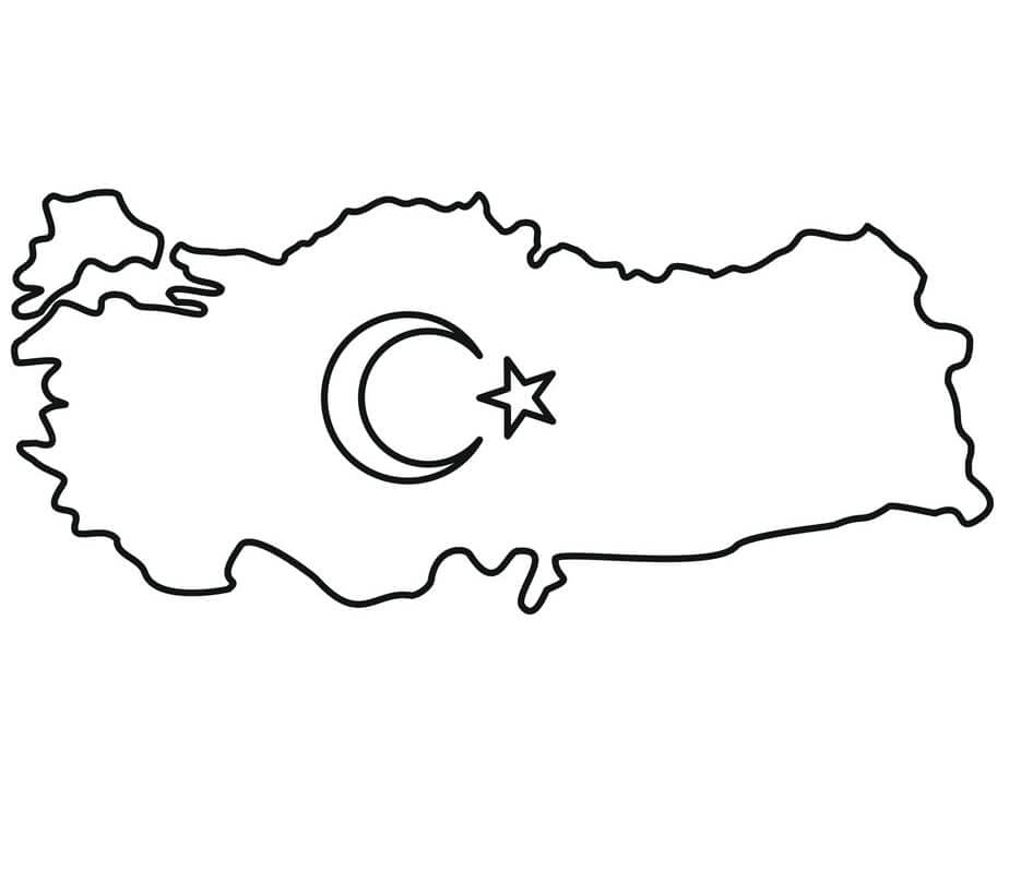 Ücretsiz Türkiye Haritası Boyama Sayfası – Boyama Online