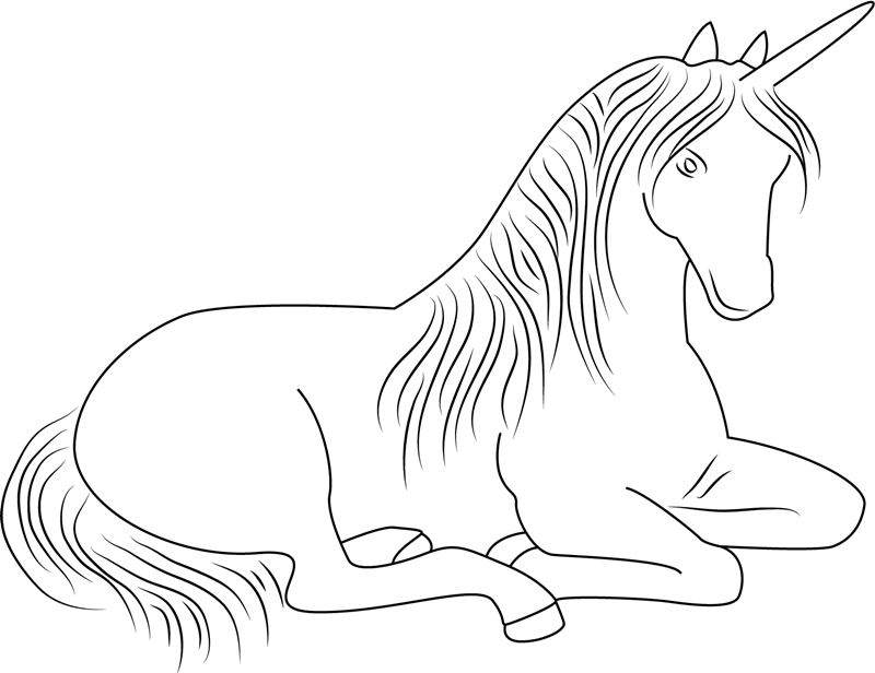 Unicorn (Tek boynuzlu at) Boyama Sayfaları – Boyama Online