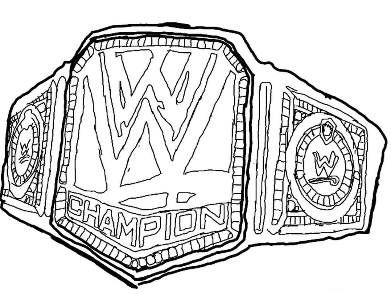 WWE Kemerleri Boyama Sayfası – Boyama Online