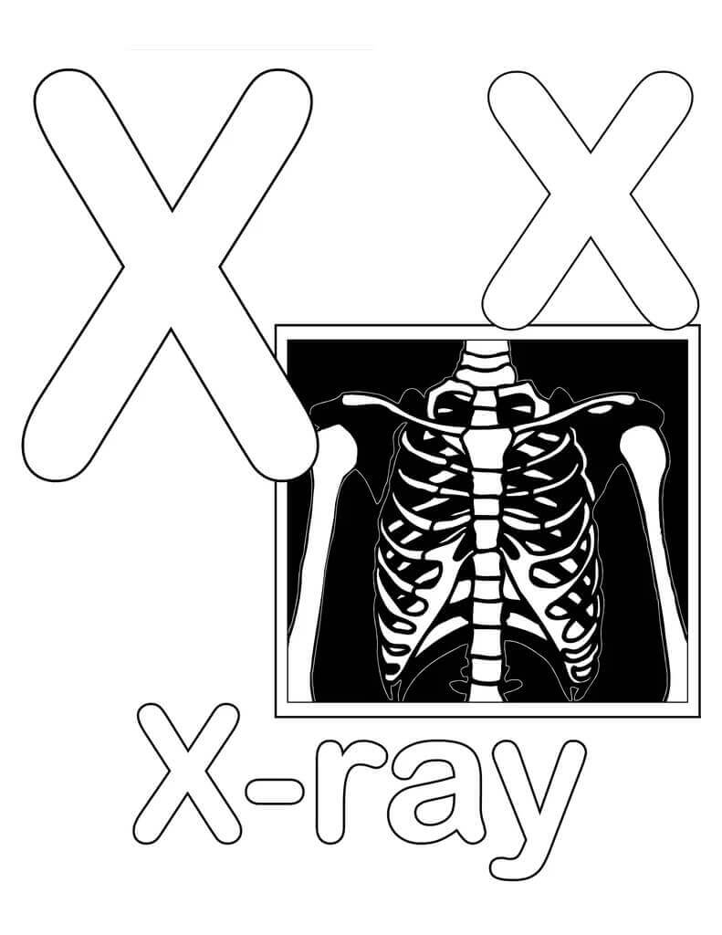 X Harfi Boyama Sayfaları – Boyama Online