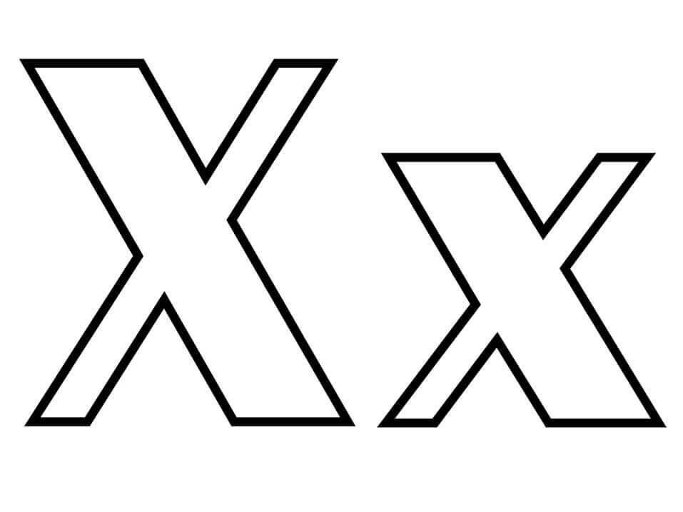 X x Harfi Boyama Sayfası – Boyama Online