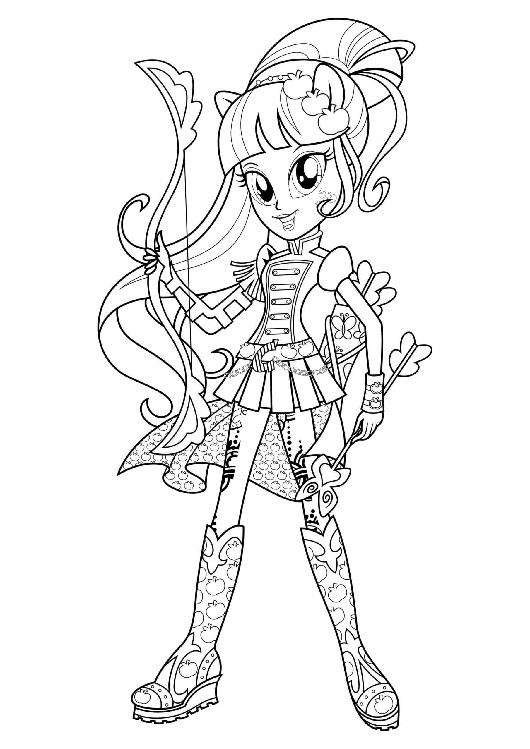 Yay ve Oklarla Applejack Boyama Sayfası – Boyama Online